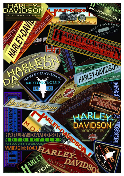 Harley-Davidson Sign Collage 12.5" x 18" Garden Flag | Wish