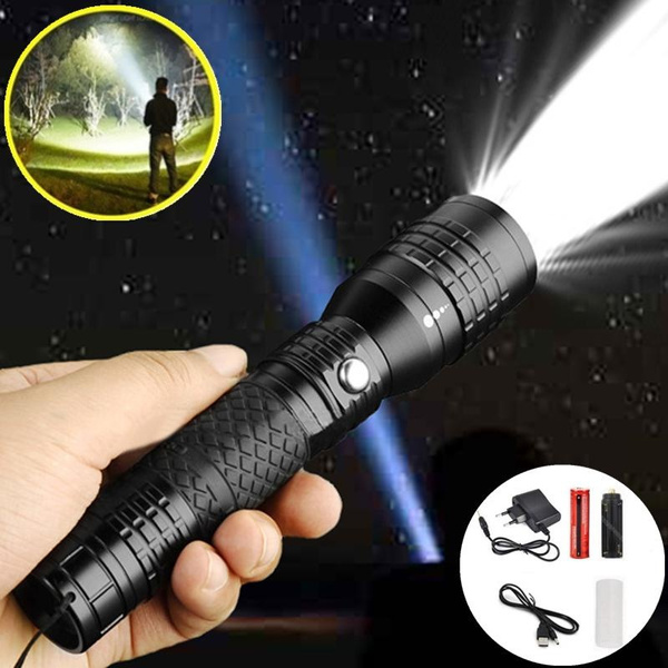 Professional Super Bright 5 Modes ultrafire LED Zoomable Rechargeable ...