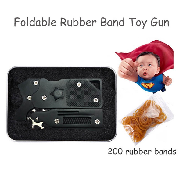 Foldble Rubber Band Toy Gun for Children Alloy Kid Toys Target Boy Safe ...