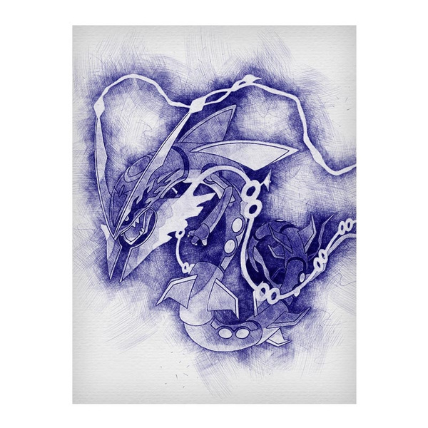 Pokemon Mega Rayquaza Print Painting for Wall Decor Anime Art | Wish
