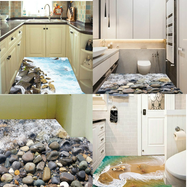 Removable Beach Sea 3D Starfish Beach Floor Wall Sticker Vinyl Art ...