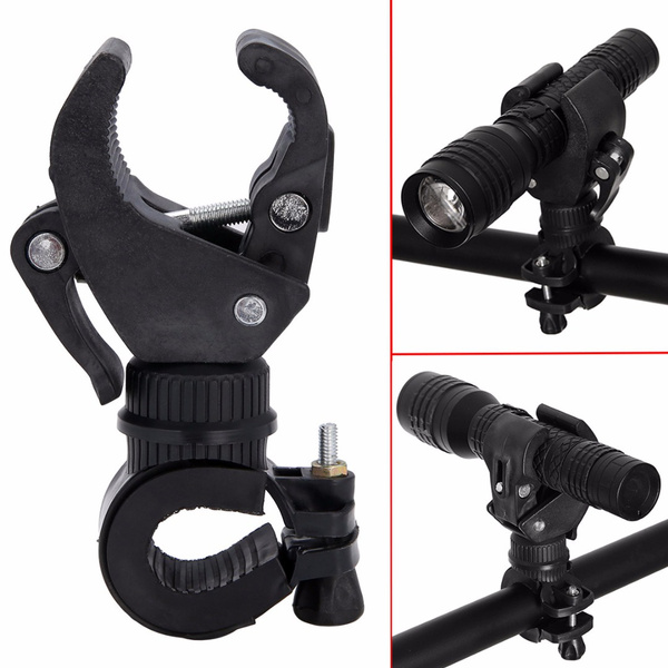 Adjustable 360° Bicycle Bike Flashlight Bracket Clip Mount Clamp Holder ...