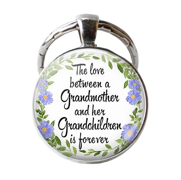 2PCS Keychain The Love Between A Grandmother and Her Grandchildren Is ...