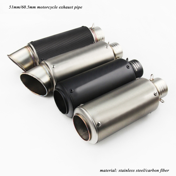 38-60.5mm Universal Short Exhaust Muffler Tip Pipe With DB Killer Silp ...