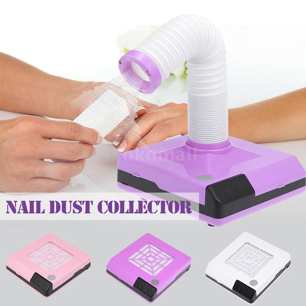 60W Nail Dust Collector Nail Fan Vacuum Cleaner Dust Extractor Manicure ...