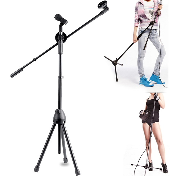 Microphone Stand Large Floor Standing Collapsible Moving Coil Wireless ...