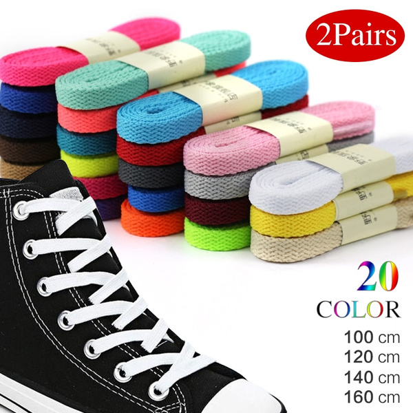 2 Pairs Thick flat Shoelaces Wide Shoes lace strings Unisex Shoelace ...