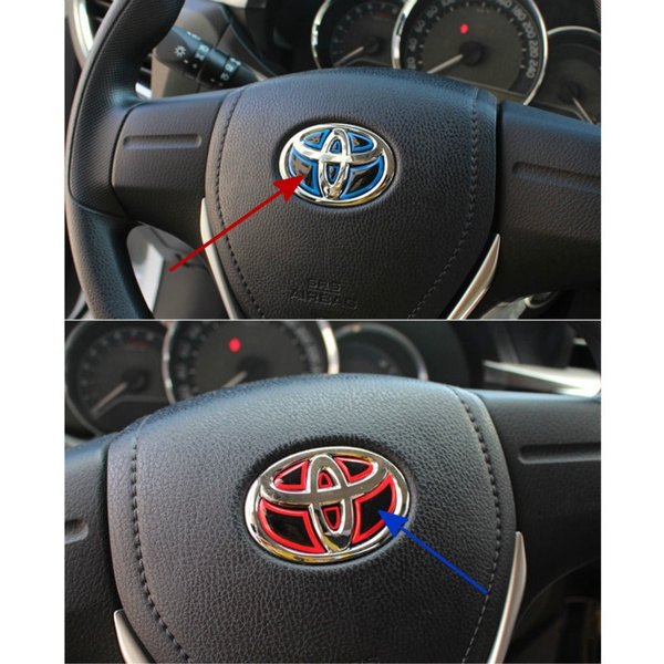 Car Styling Steering Wheel Emblem Badge Logo Sticker Decal For Toyota ...