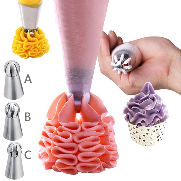 Spherical Ball Stainless Steel Icing Piping Nozzle Pastry Tips Fondant ...