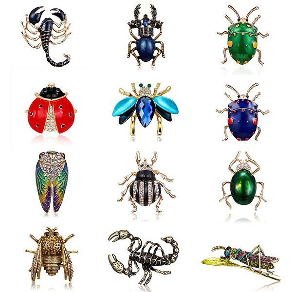 Cute Insects Scorpion Crystal Enamel Brooch for Women Girl | Wish