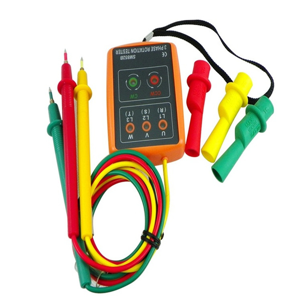 Fashion 3 Phase Rotation Tester Digital Phase Indicator Detector LED ...