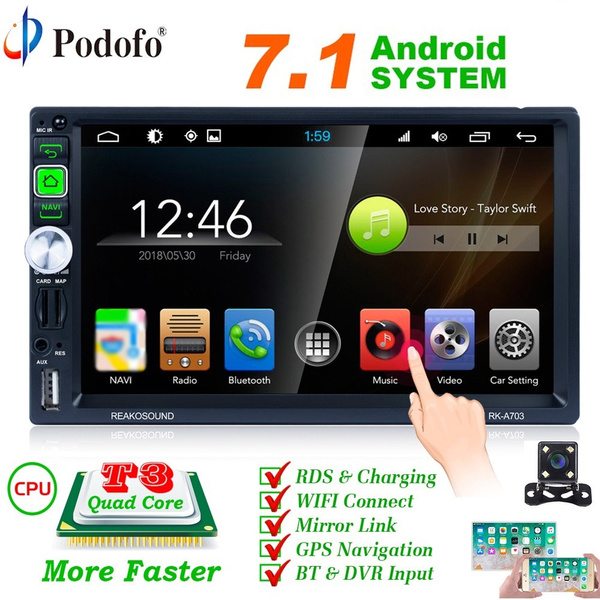 2 Din Gps Android 7 1 Car Stereo Radio 7 Tft Capacitance Touch Screen