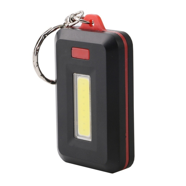 Mini COB LED Flashlight Portable Key Chain Flash Light Key Ring Camp ...