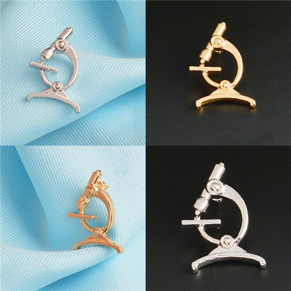 Hospital Medical Equipment Laryngoscope Microscope Brooch and Silver ...