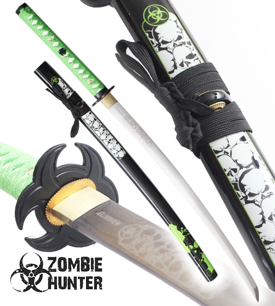 Katana Green Zombie Lame Maru ZS-059GN Epee Sabre Practical Master ...