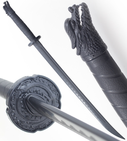 Epee Polypropylene Sabre Noire Dragon Entrainement Sword | Wish