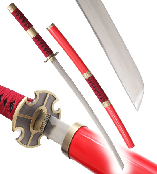 One Piece Sandai Kitetsu Zorro red V1 Epee Sabre Zoro Sword Decoration ...
