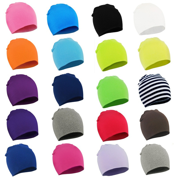 2018 Kids Hat Cap Candy Solid Colors Boys Girls Baby Beanies Hats ...
