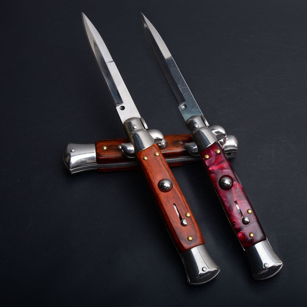 New jumping knife automatic knife camping knife pocket knife | Wish