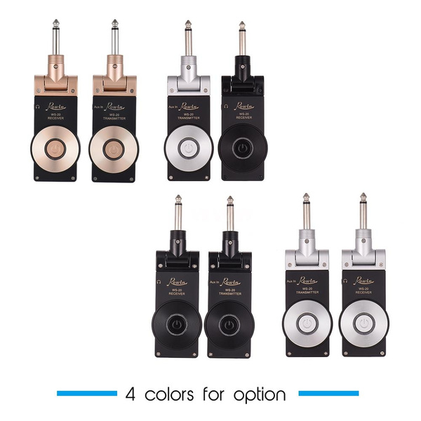 Rowin WS-20 2.4G Wireless Rechargeable Electric Guitar Transmitter ...