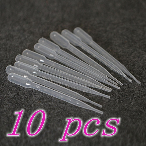 10pcs 3 ML Transparent Disposable Safe Plastic Eye Dropper Transfer ...