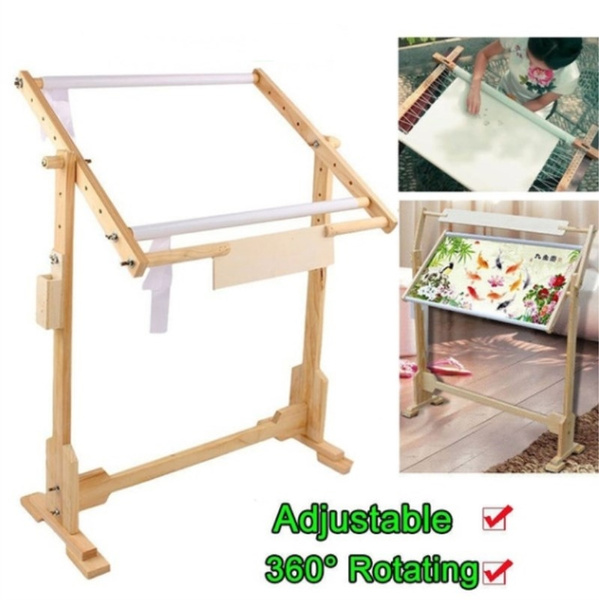 Needlework Stand Lap Wood Table Embroidery Hoop Frame Cross Stitch ...