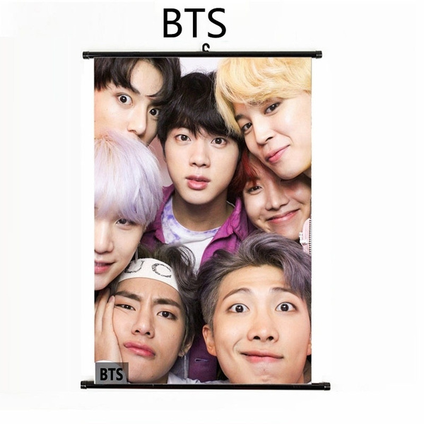 Korean k-pop star BTS hanging painting art painting wall scroll poster ...