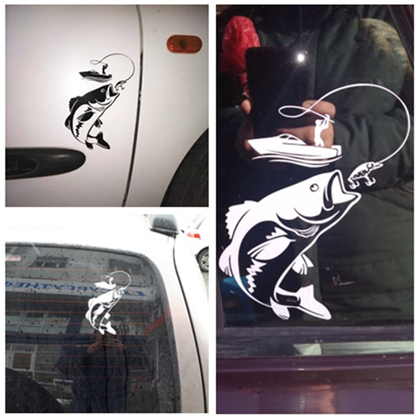 4.3" X 6" Vinyl Car Decals Stickers Interesting Fishing Fisherman Hobby ...