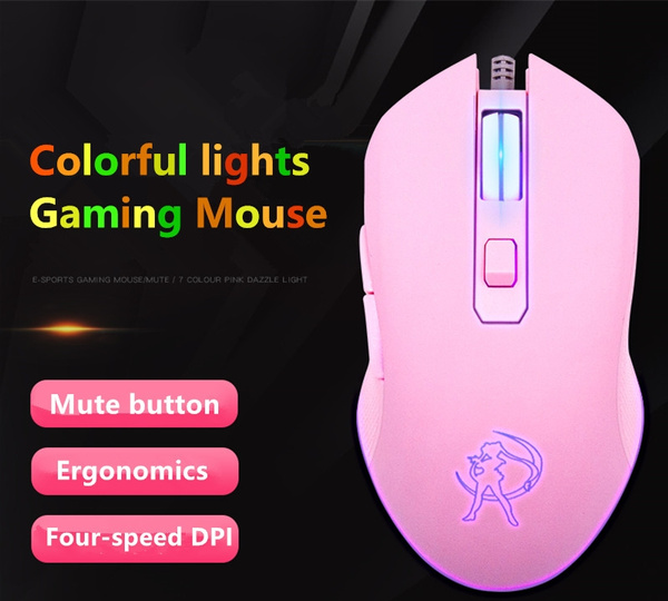 Anime Sailor Moon USB Wired Cable Mouse High Quality Pink Cartoon ...