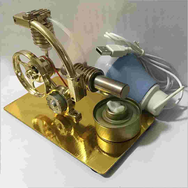 High Quality New Hot Air Stirling Engine Motor Steam Heat Model Kit DIY ...