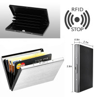 Rfid Blocking Card Holder Stainless Steel Pocket Business Credit ID ...