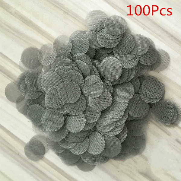 100 pcs 19mm/0.74"" 100 Pcs Tobacco Accessory Smoking Gauze Net Metal ...