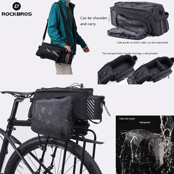 ROCKBROS Bicycle Rear Carrier Bag MTB Road Bike Rear Pack Pannier Bag ...