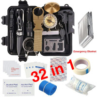 32 in 1 Emergency SOS Survival Kit Outdoor Emergency Gear Kit Camping ...
