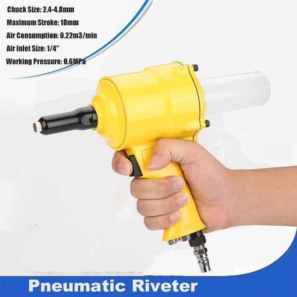 KP-705P 0.6MPa Air Powered Pneumatic Pistol Grip Rivet Gun Riveter 2.4 ...