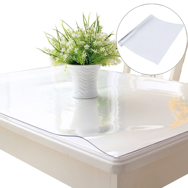 PVC Rectangle Table Cover Desk Roll Sheet Protective Table Cloth 2mm ...