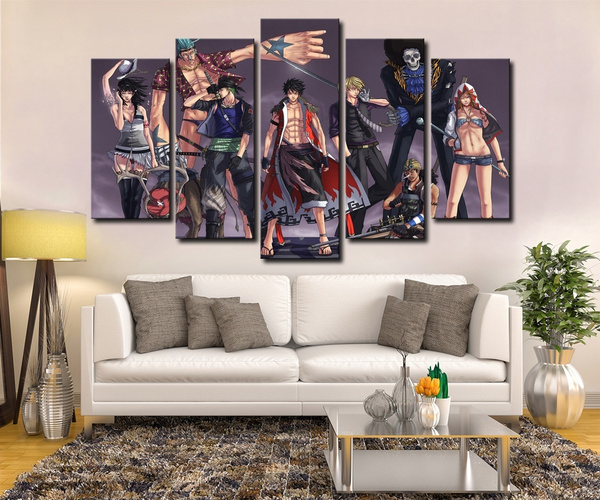 HD Print 5pcs Anime One Piece Star Characters Posters Decorative Murals ...