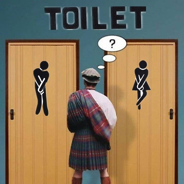 Removable Cute Man Woman Washroom Toilet WC Sticker Family DIY Decor | Wish