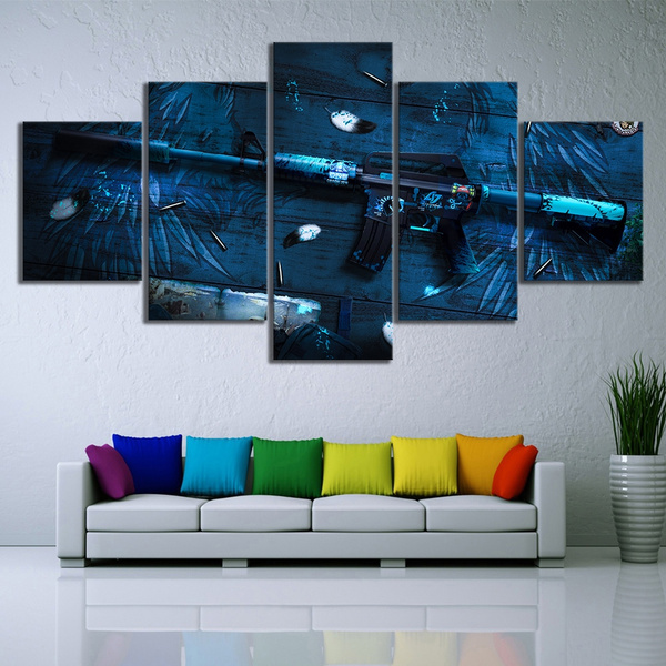5 Pieces Counter Strike Global Offensive Weapon CS Game Poster Abstract ...