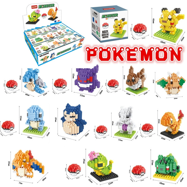 Diamond Particle Block Pocket Monster Pet Elf Pokemon Pikachu | Wish