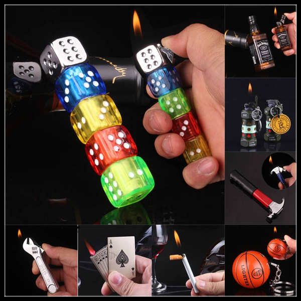 Creative Funny Torch Lighter Refillable Butane Gas Lighter Windproof ...