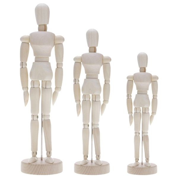 Wooden Movable Limbs Human Figure Model Artist Sketch Draw Model 11.4 ...