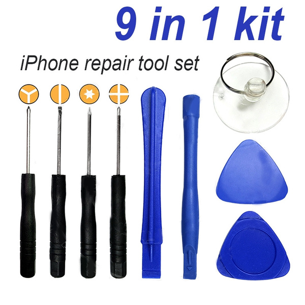 9PCS Mobile Phone Opening Tool Kit Screwdriver 9 In 1 Set for Repair ...