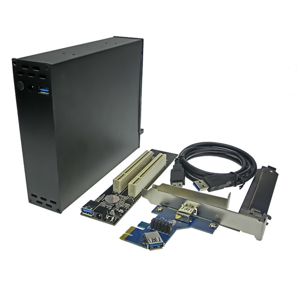 PCI-E To PCI Riser Card Optical Drive HubBay 2 Slot 32bit PCI Dock ...