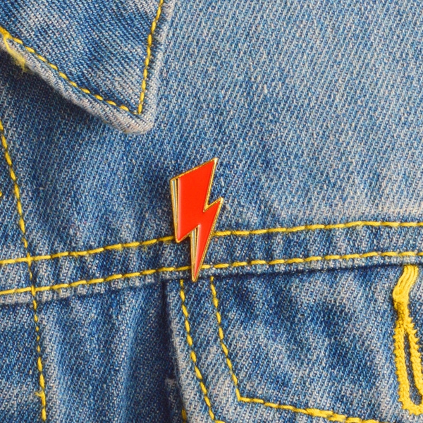 Lightning Brooch Pin Aladdin Sane David Bowie Lightning Bolt Badge ...