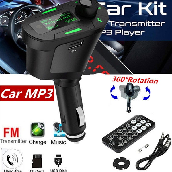 Car Kit MP3 Radio Player FM Transmitter Wireless Modulator USB SD LCD ...