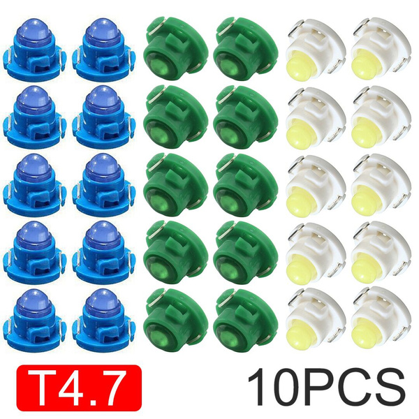10Pcs T4.7 Blue/Green/ White LED Instrument Dashboard Climate Control ...