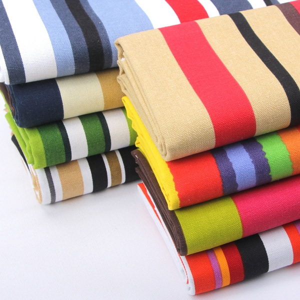 Rainbow Multi Stripe Fabric Cotton Craft Curtain Upholstery Material ...