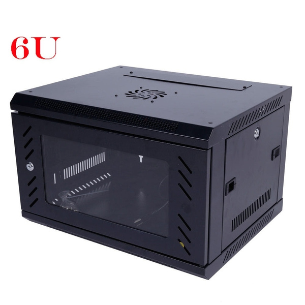 6U Wall Mount Network Server Data Cabinet Enclosure Rack Door Lock ...