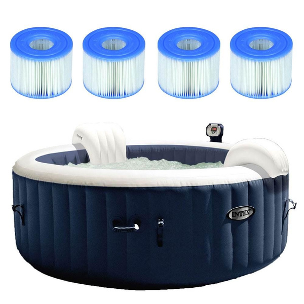 Intex PureSpa Inflatable 4 Person Hot Tub Spa with 4 Type S1 Filter ...
